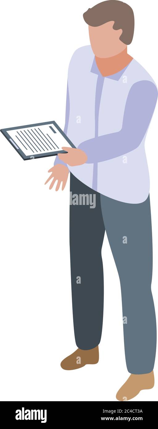 Modern purchasing manager icon, isometric style Stock Vector Image ...
