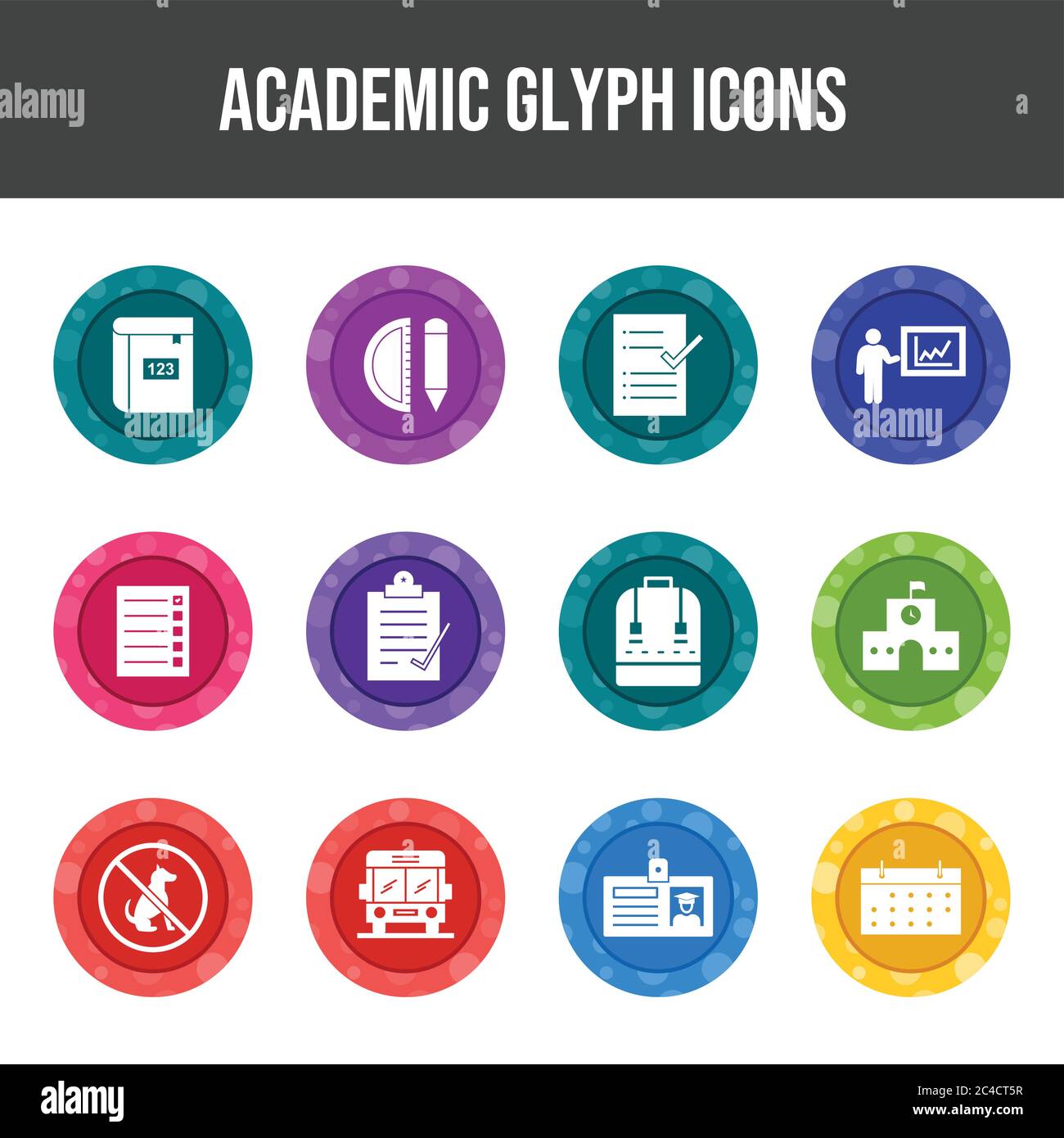Beautiful Academic vector icon set Stock Vector Image & Art - Alamy