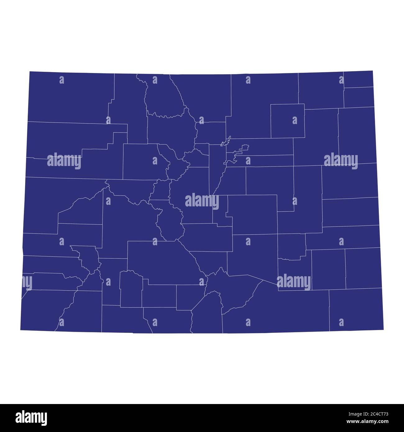 Map of colorado counties Stock Vector Images - Alamy