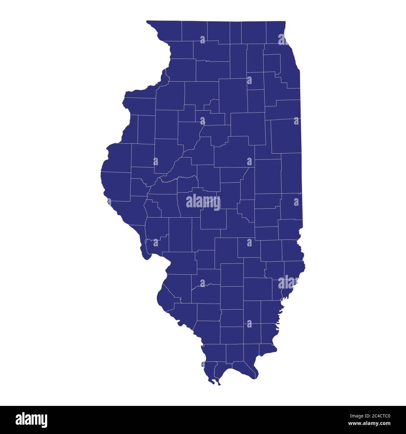 State of illinois map with counties Stock Vector Images - Alamy