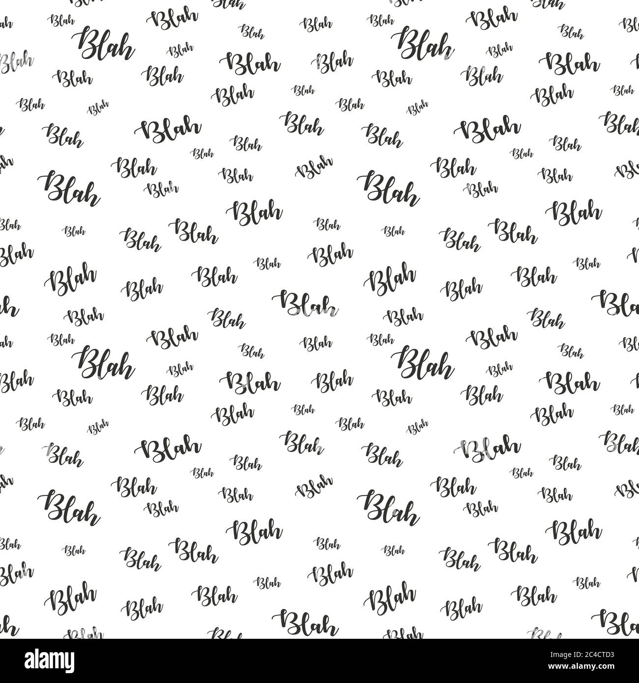 Blah blah blah word pattern. seamless vector Nonsense boring speech ...