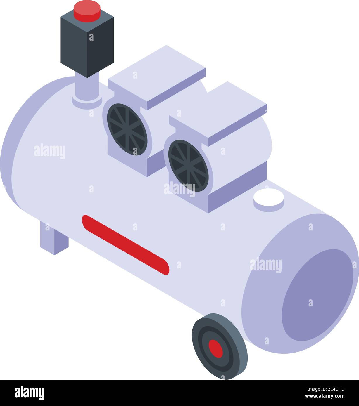 Construction air compressor icon, isometric style Stock Vector Image ...