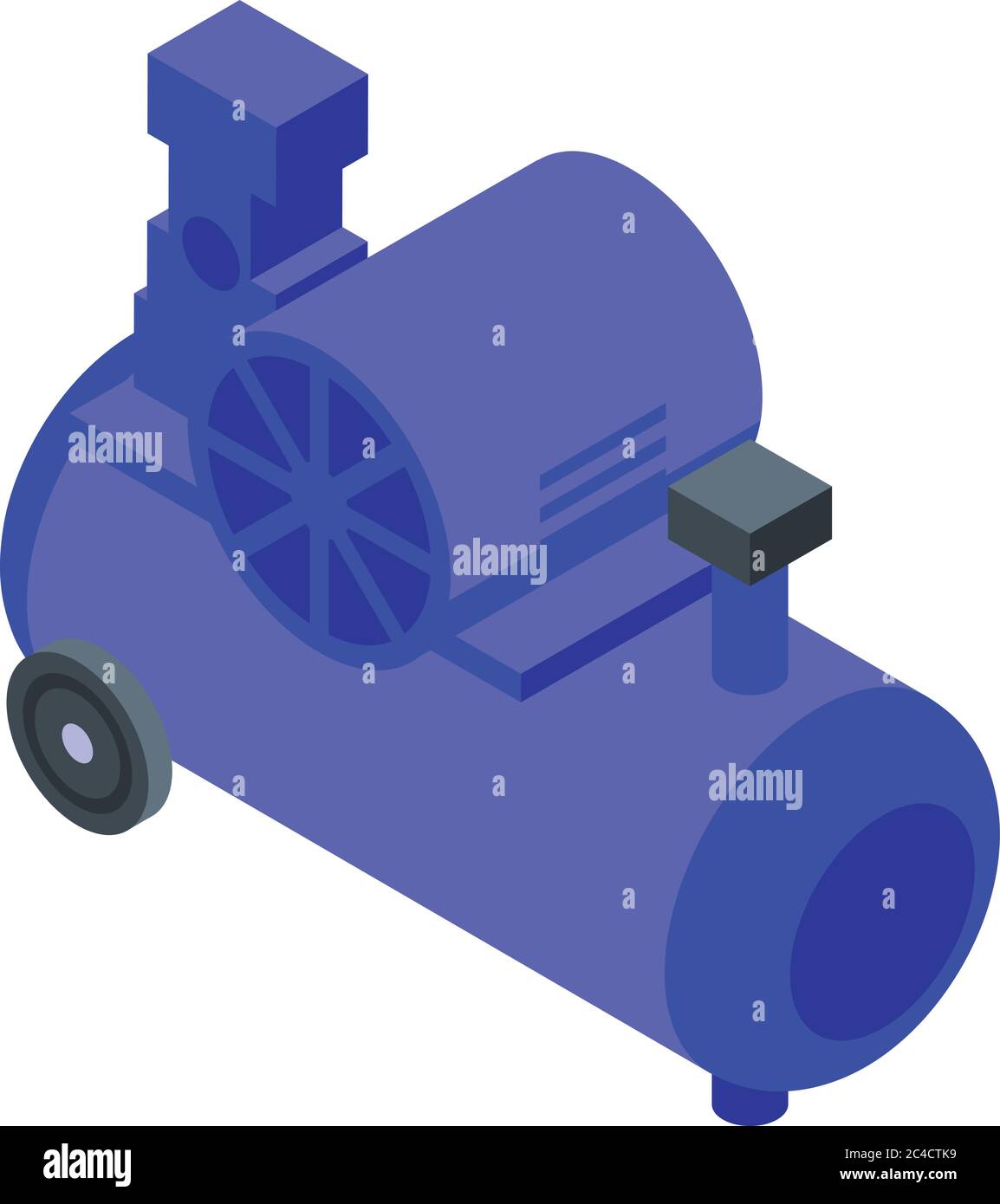 Cylinder air compressor icon, isometric style Stock Vector Image & Art ...
