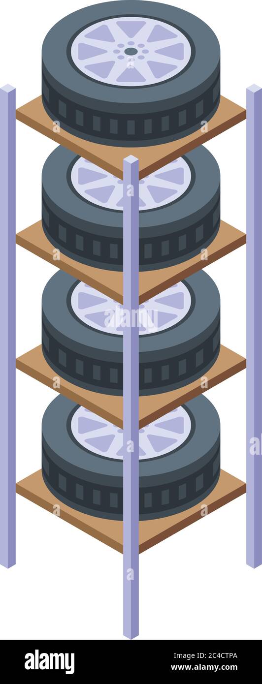 Home tires rack icon, isometric style Stock Vector Image & Art - Alamy