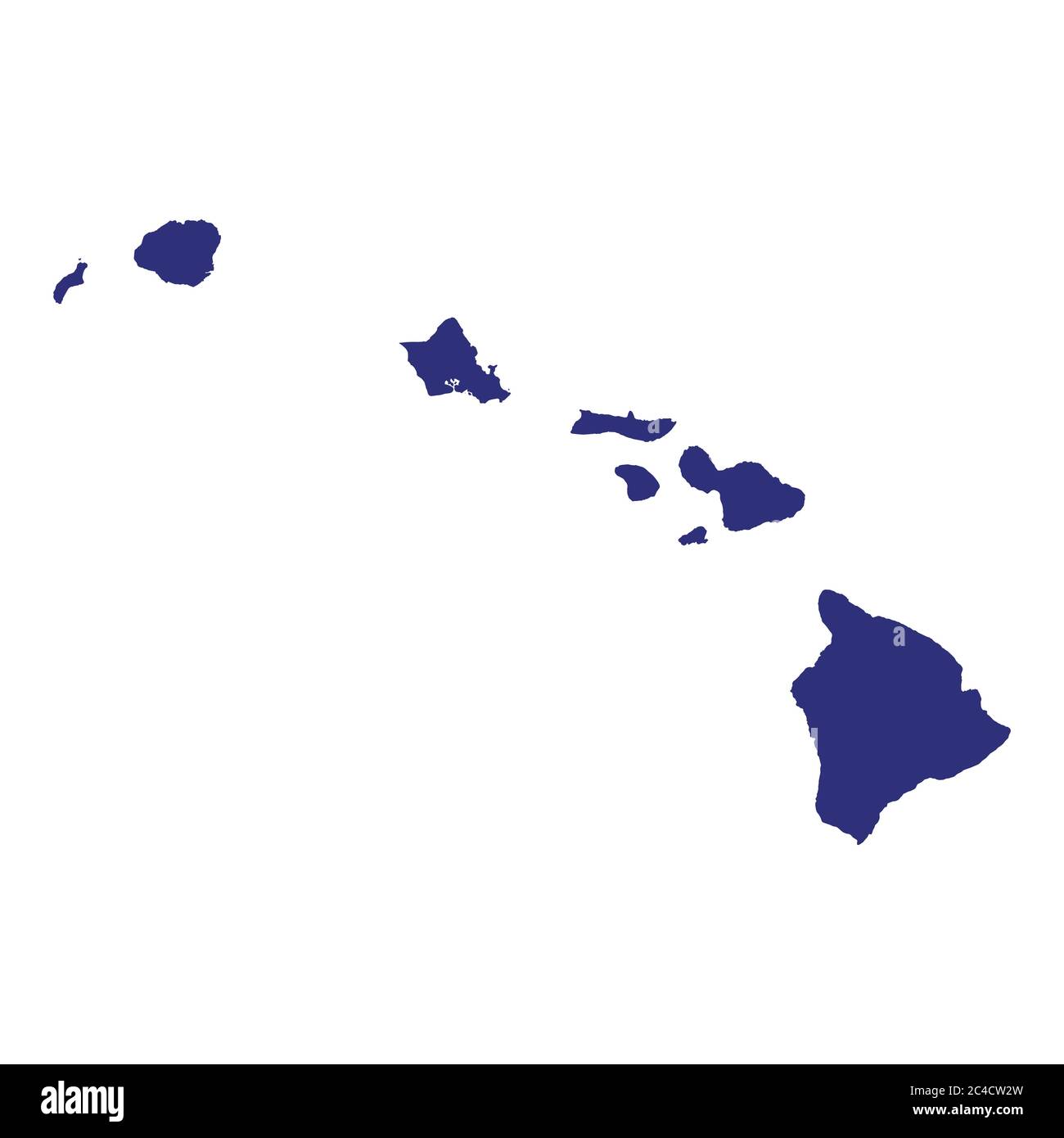High Quality map of Hawaii is a state of United States of America with ...