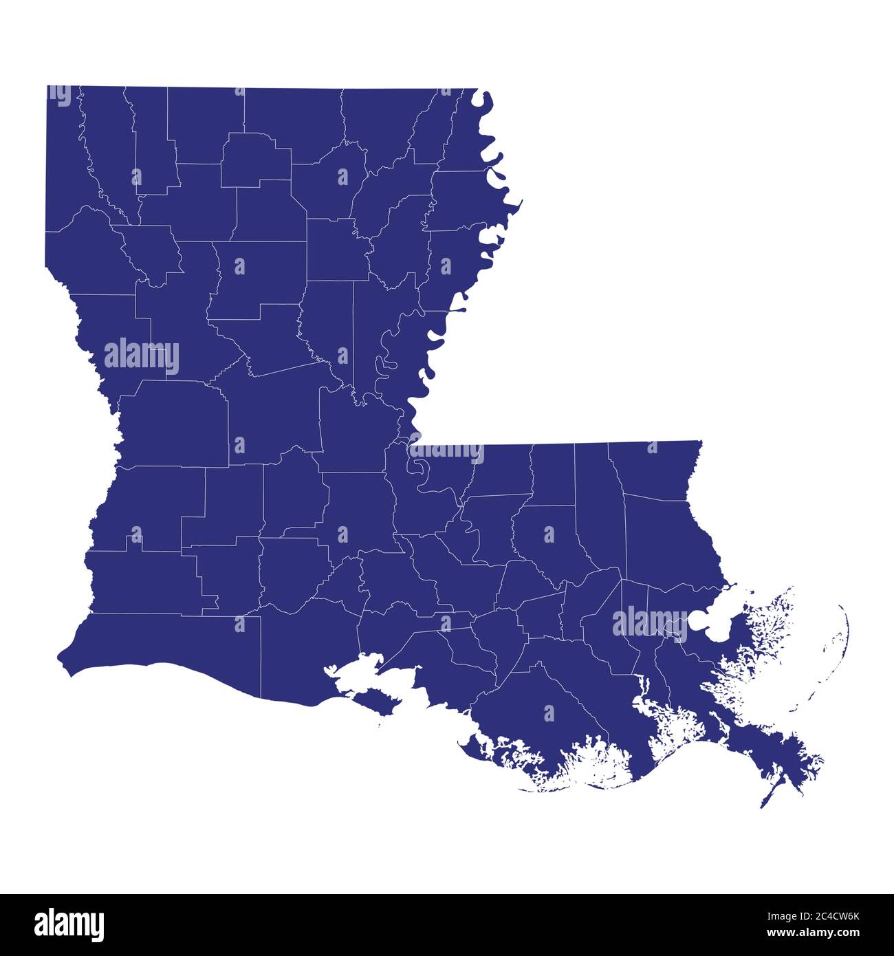 High Quality map of Louisiana is a state of United States of America ...