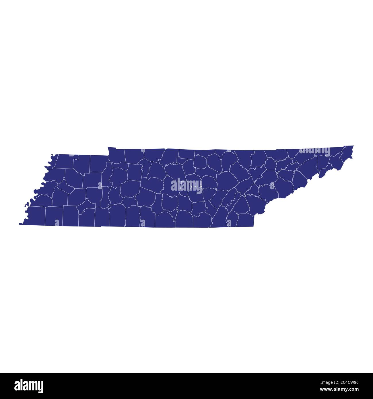 High Quality map of Tennessee is a state of United States of America ...