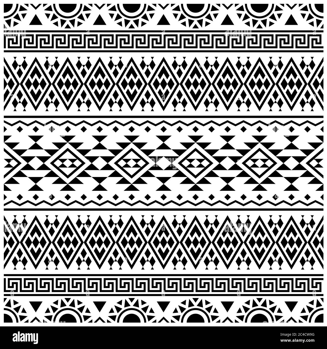 Seamless ethnic pattern textile design images-illustration in black ...