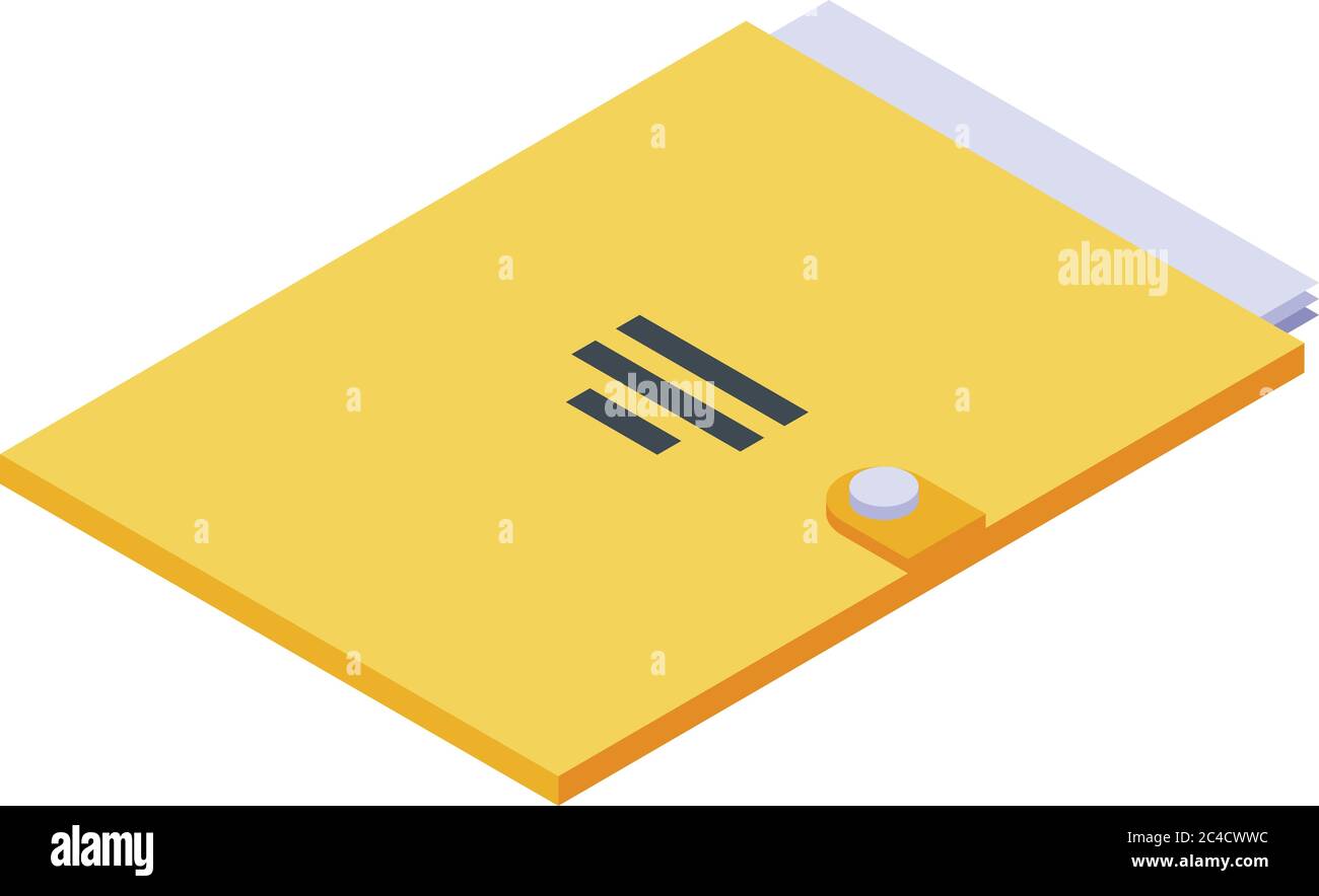 Report folder icon isometric Cut Out Stock Images & Pictures - Alamy