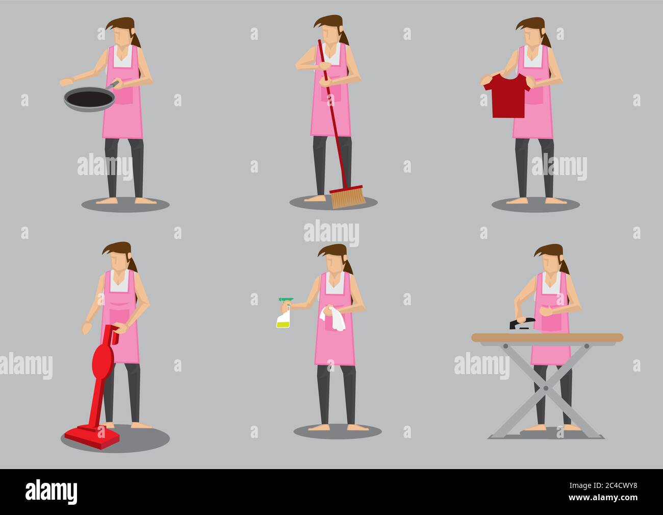 Wearing an apron Stock Vector Images - Alamy