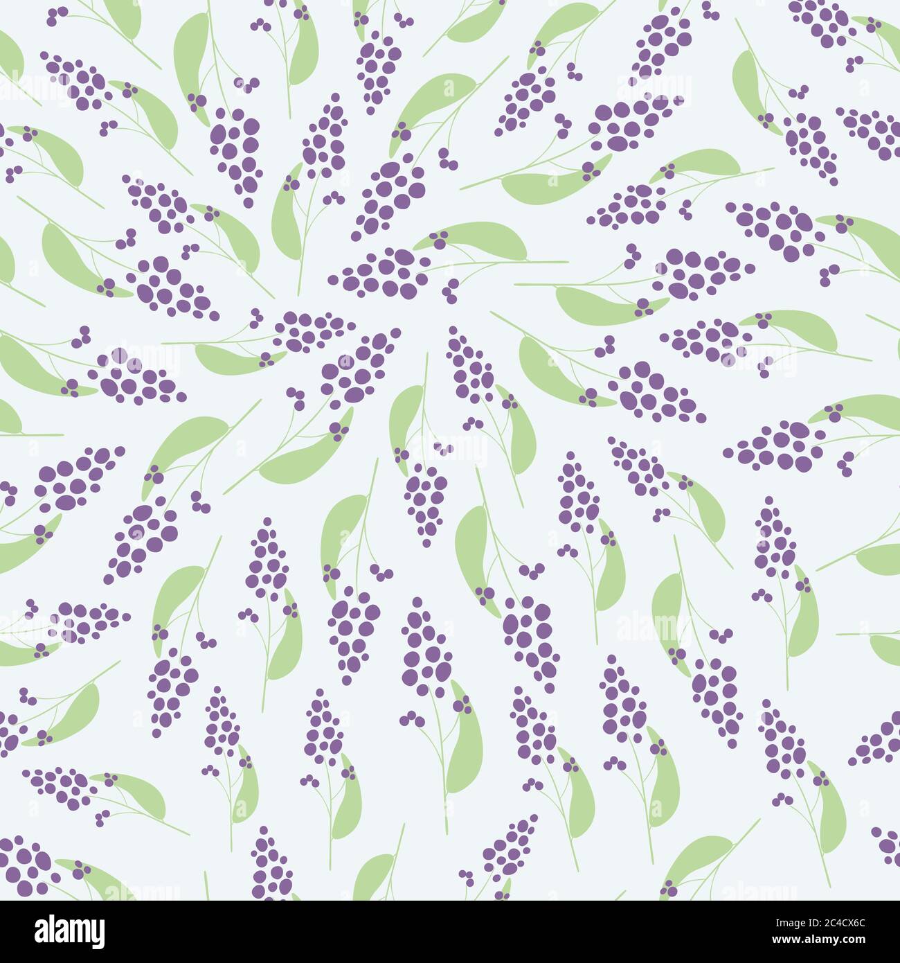 Abstract pattern with lavender on a light background. Floristic endless ...