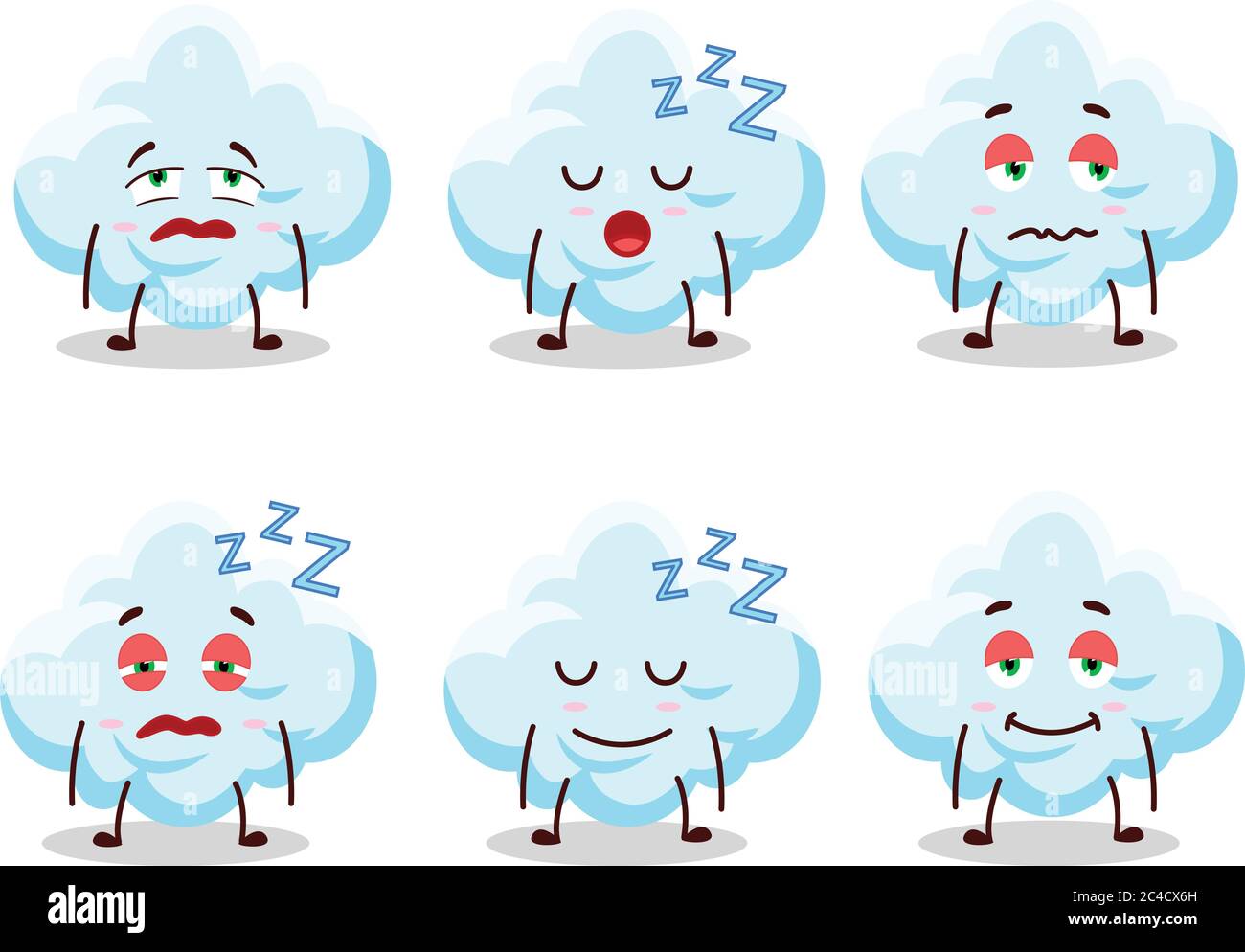 Cartoon character cloud sleepy Cut Out Stock Images & Pictures - Alamy