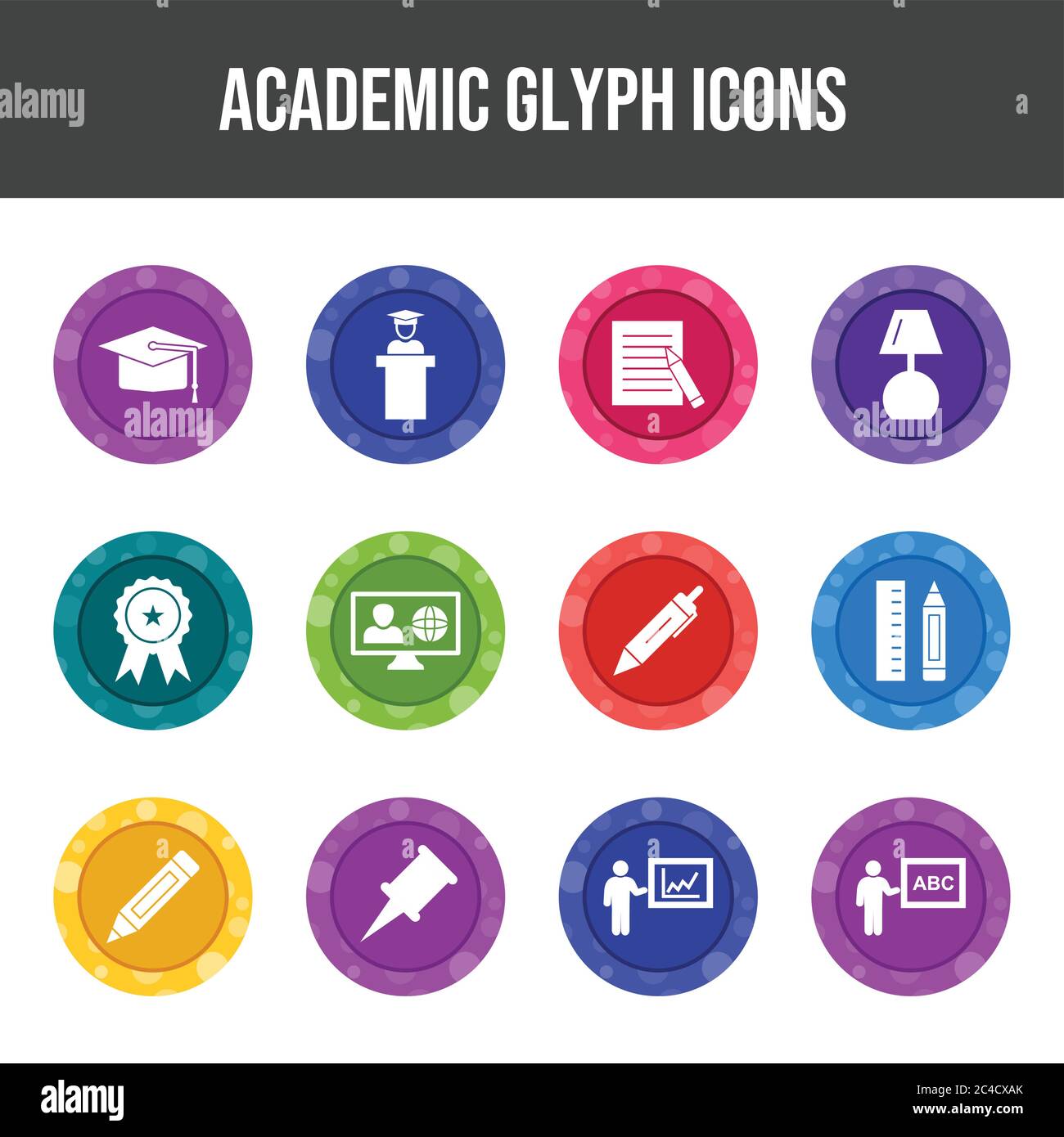 Beautiful Academic vector icon set Stock Vector Image & Art - Alamy
