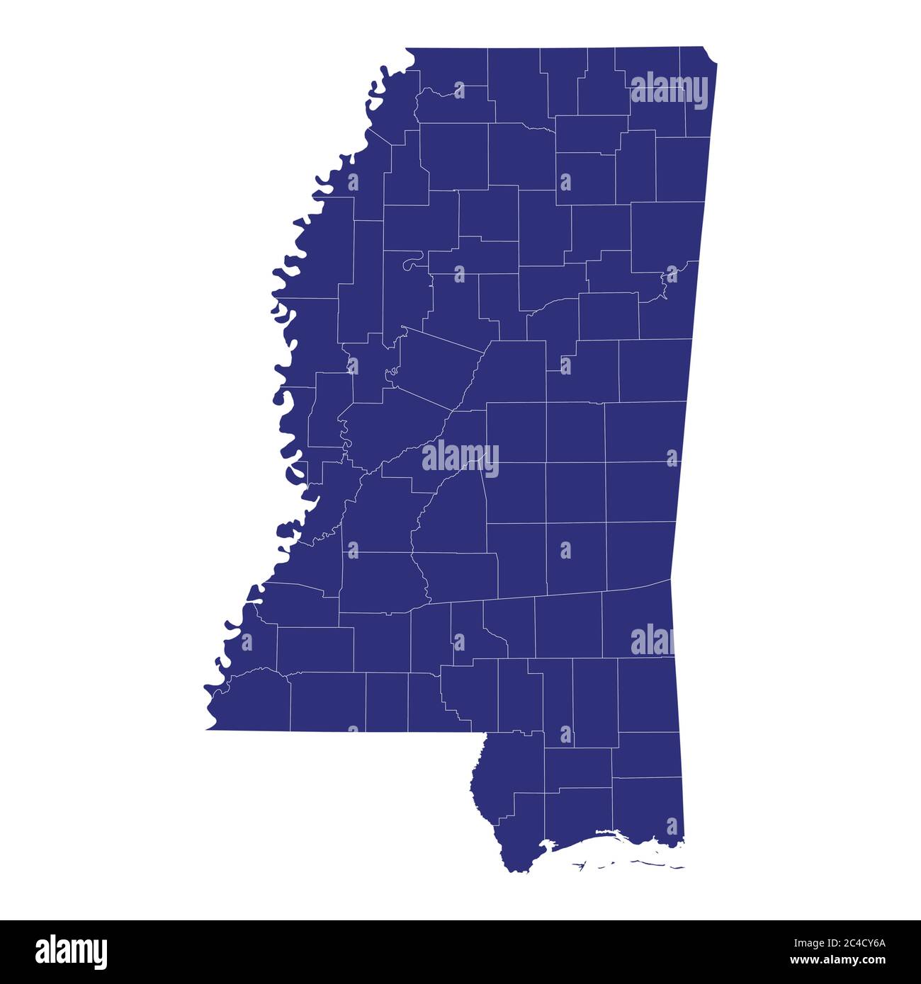High Quality map of Mississippi is a state of United States of America ...