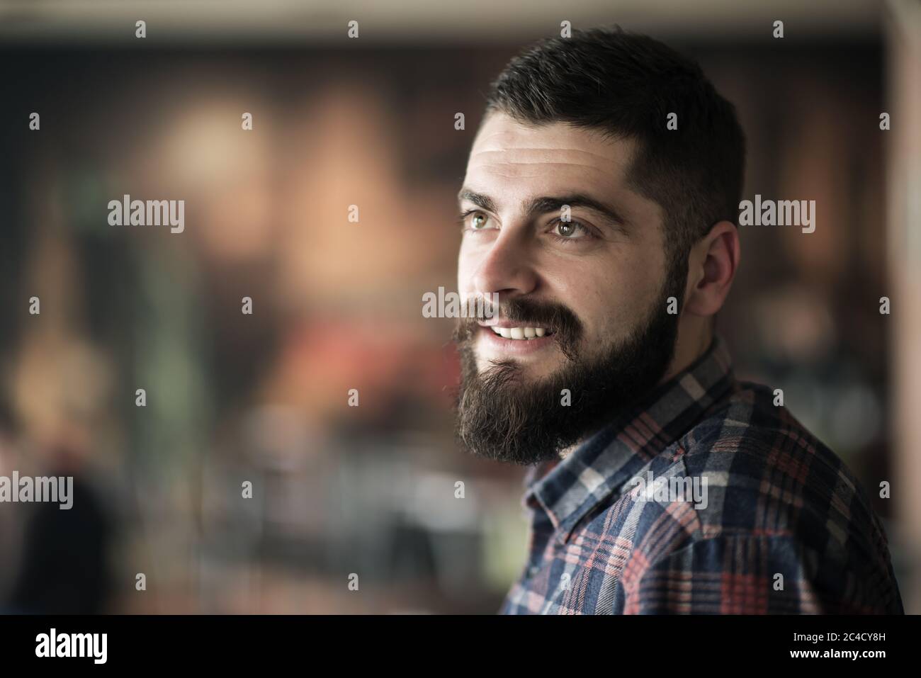 portrait of a young bearded man Stock Photo - Alamy