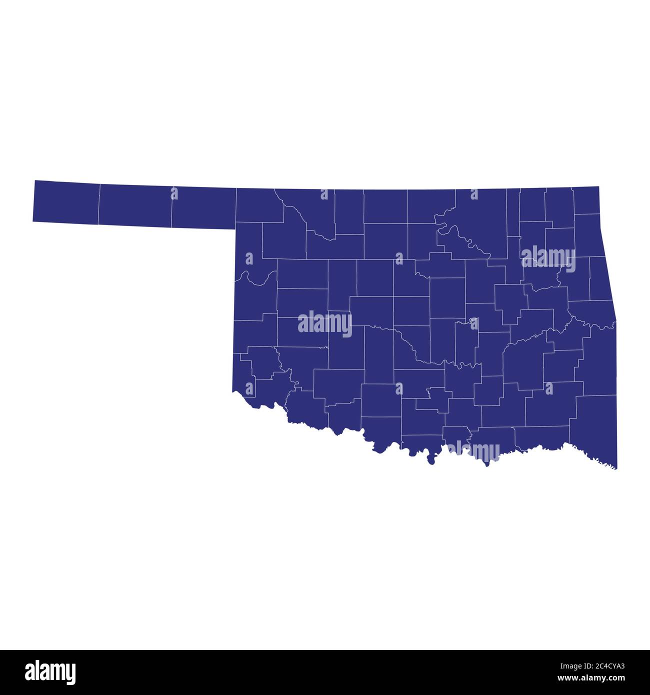 Oklahoma counties map hi-res stock photography and images - Alamy