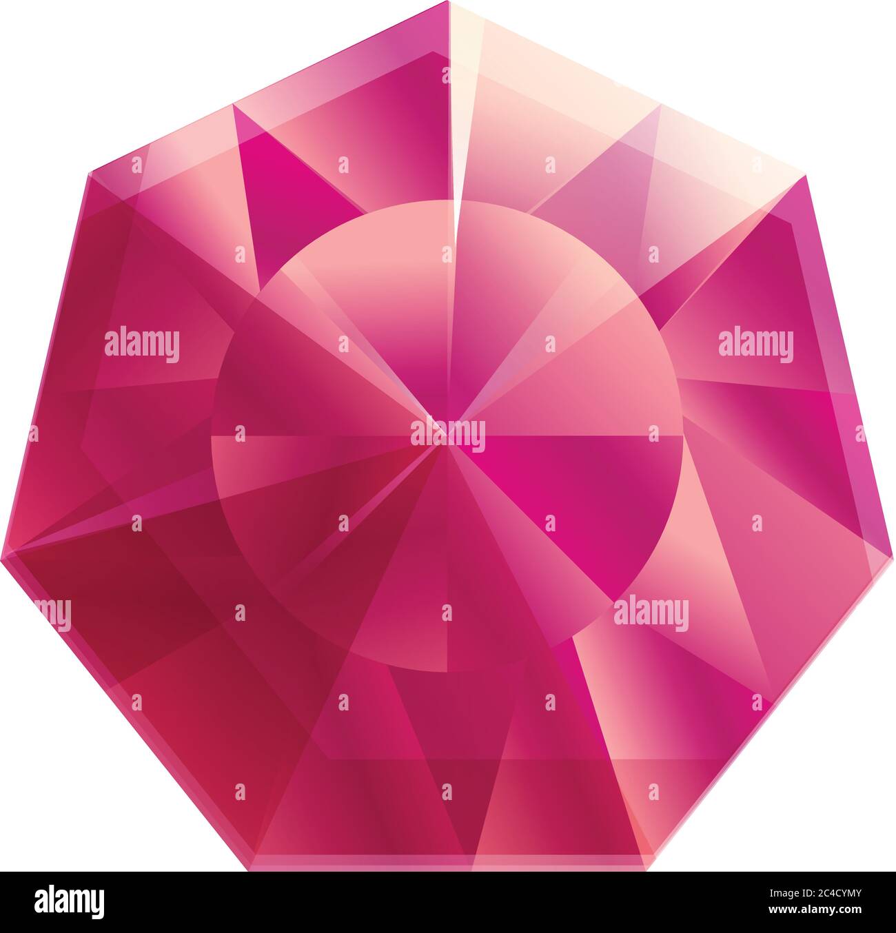 Pink ruby icon. Cartoon of pink ruby vector icon for web design ...