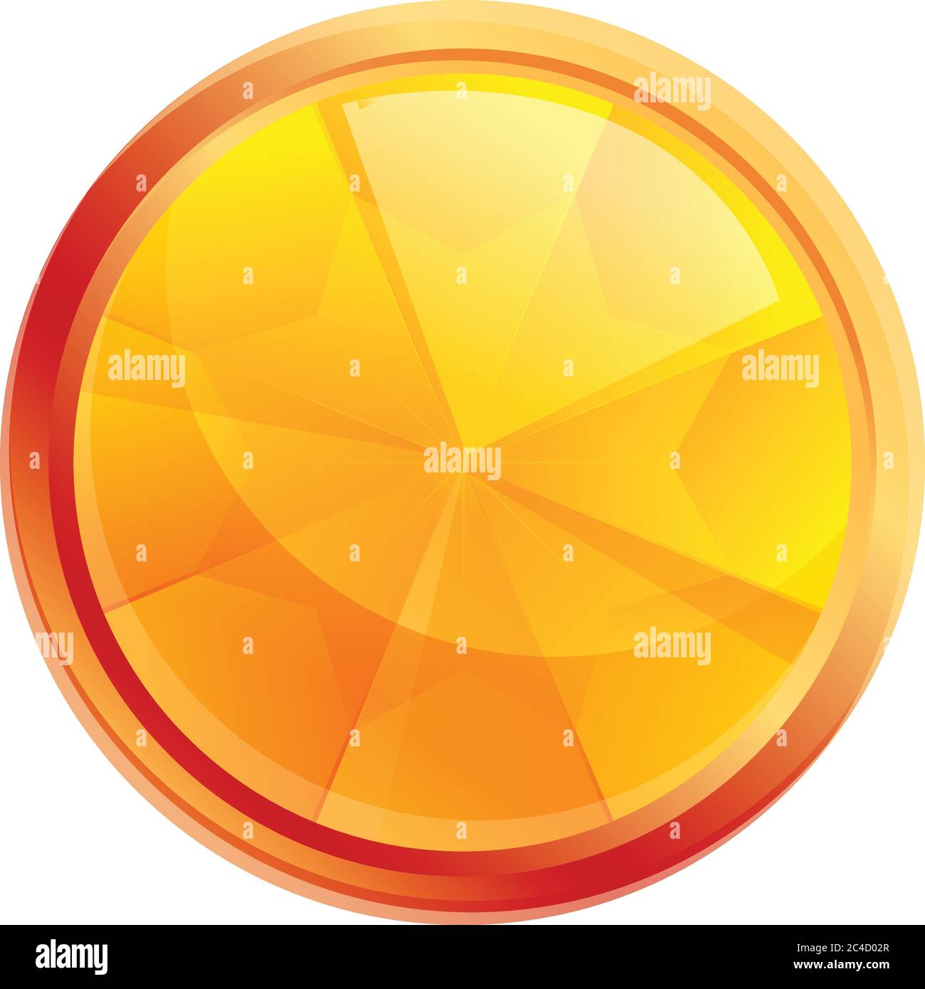 Beauty gold gem icon. Cartoon of beauty gold gem vector icon for web ...