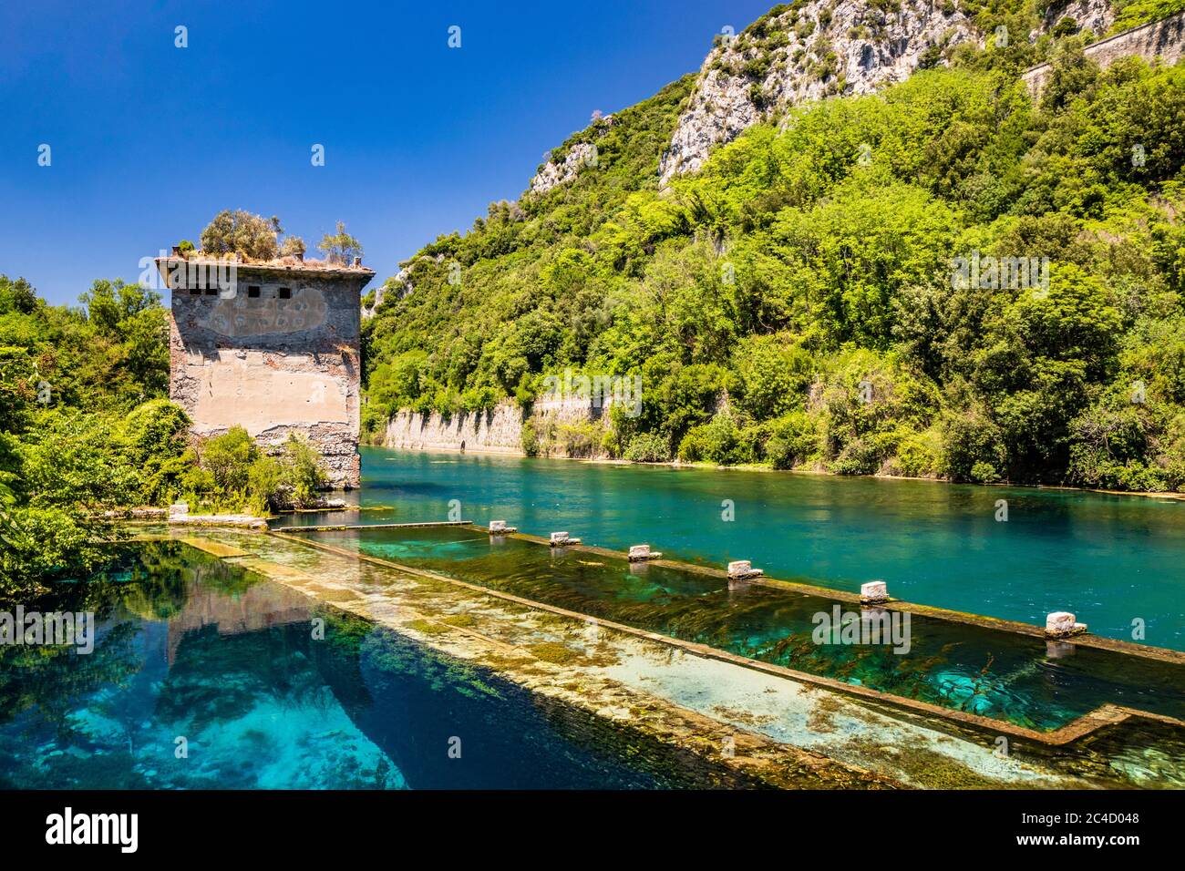 The Roman port of ancient Narnia (Narni), in Stifone, in the canyons of ...