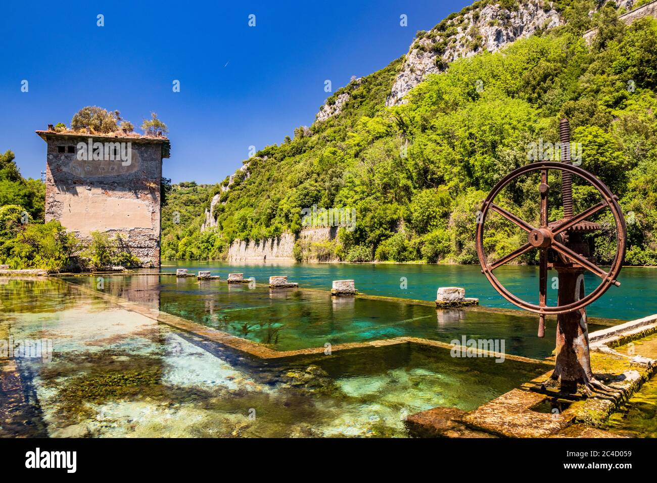 The Roman port of ancient Narnia (Narni), in Stifone, in the canyons of ...