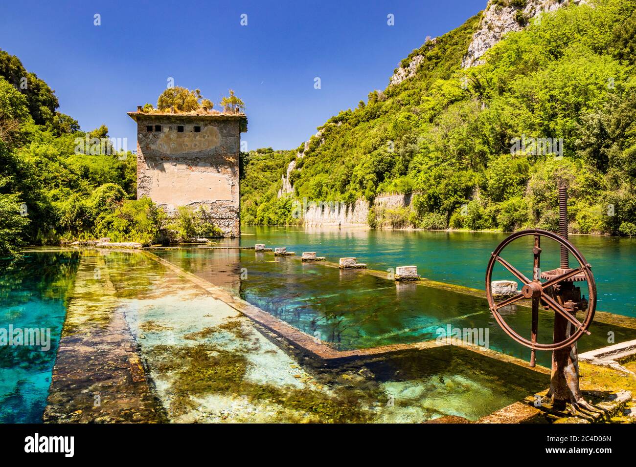 The Roman port of ancient Narnia (Narni), in Stifone, in the canyons of ...