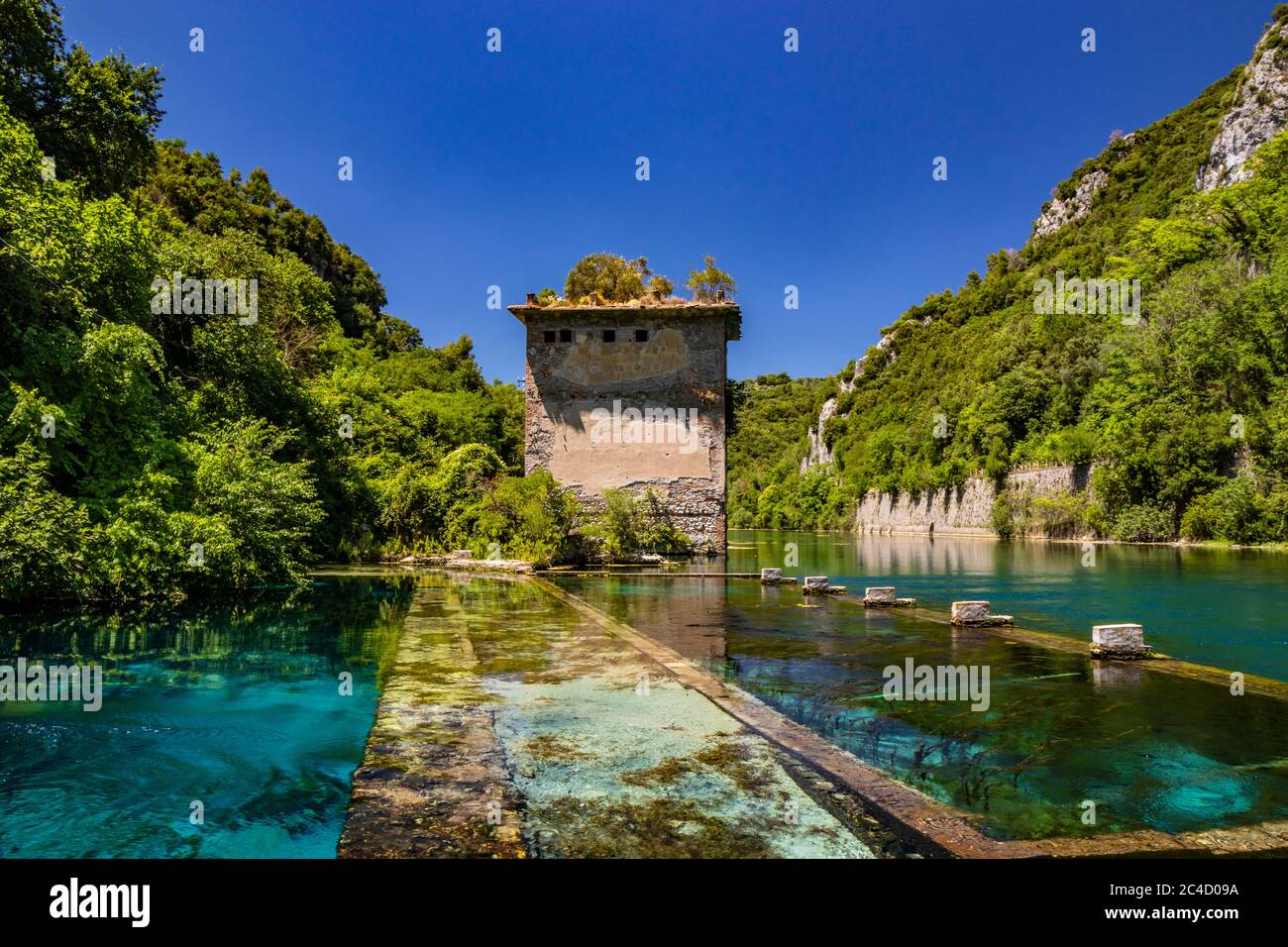 The Roman port of ancient Narnia (Narni), in Stifone, in the canyons of ...