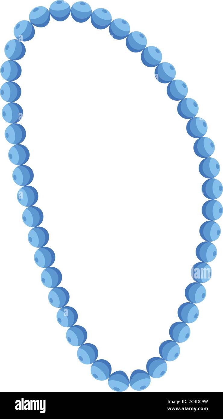 Blue pearl necklace Stock Vector Images - Alamy