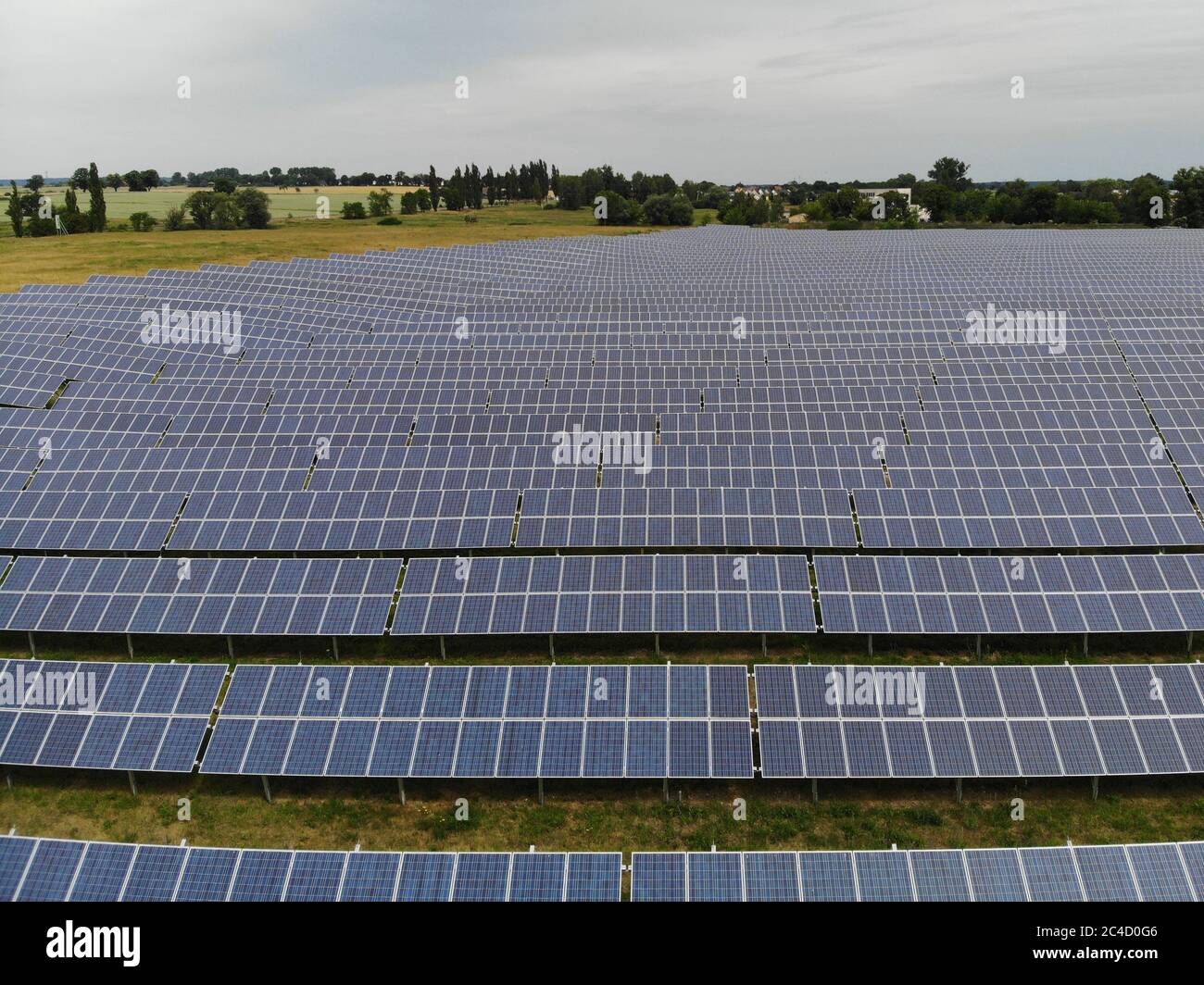 Aerial view of photovoltaic solar panels field Stock Photo - Alamy