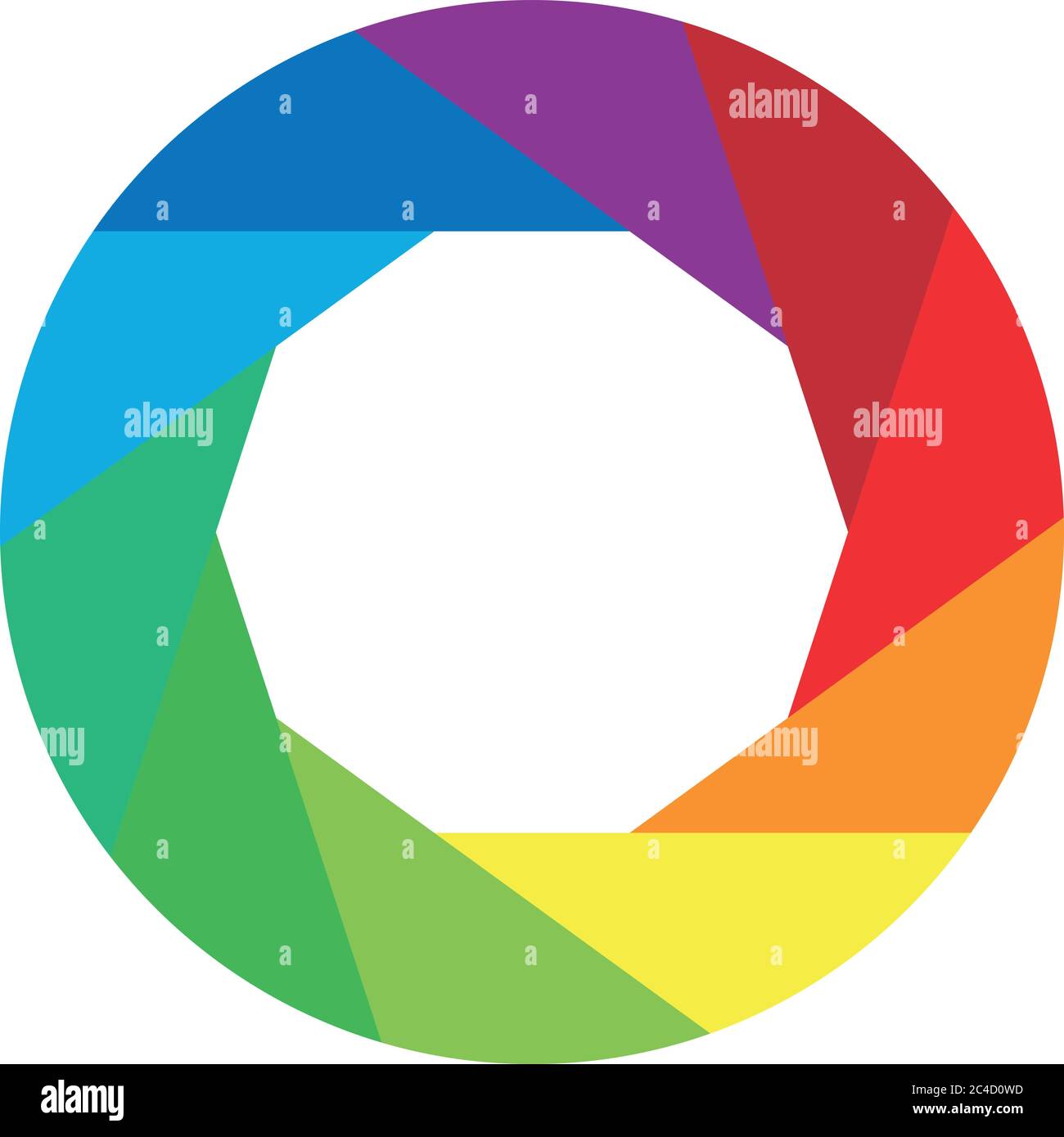 Colorful shutter icon. Photography or video theme. Simple flat vector ...