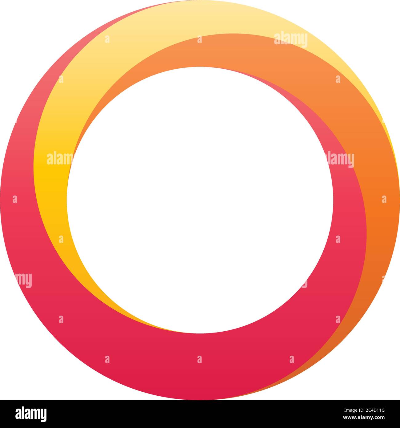 Orbit icon. Rounded vector ring designed with blended gradients in red ...