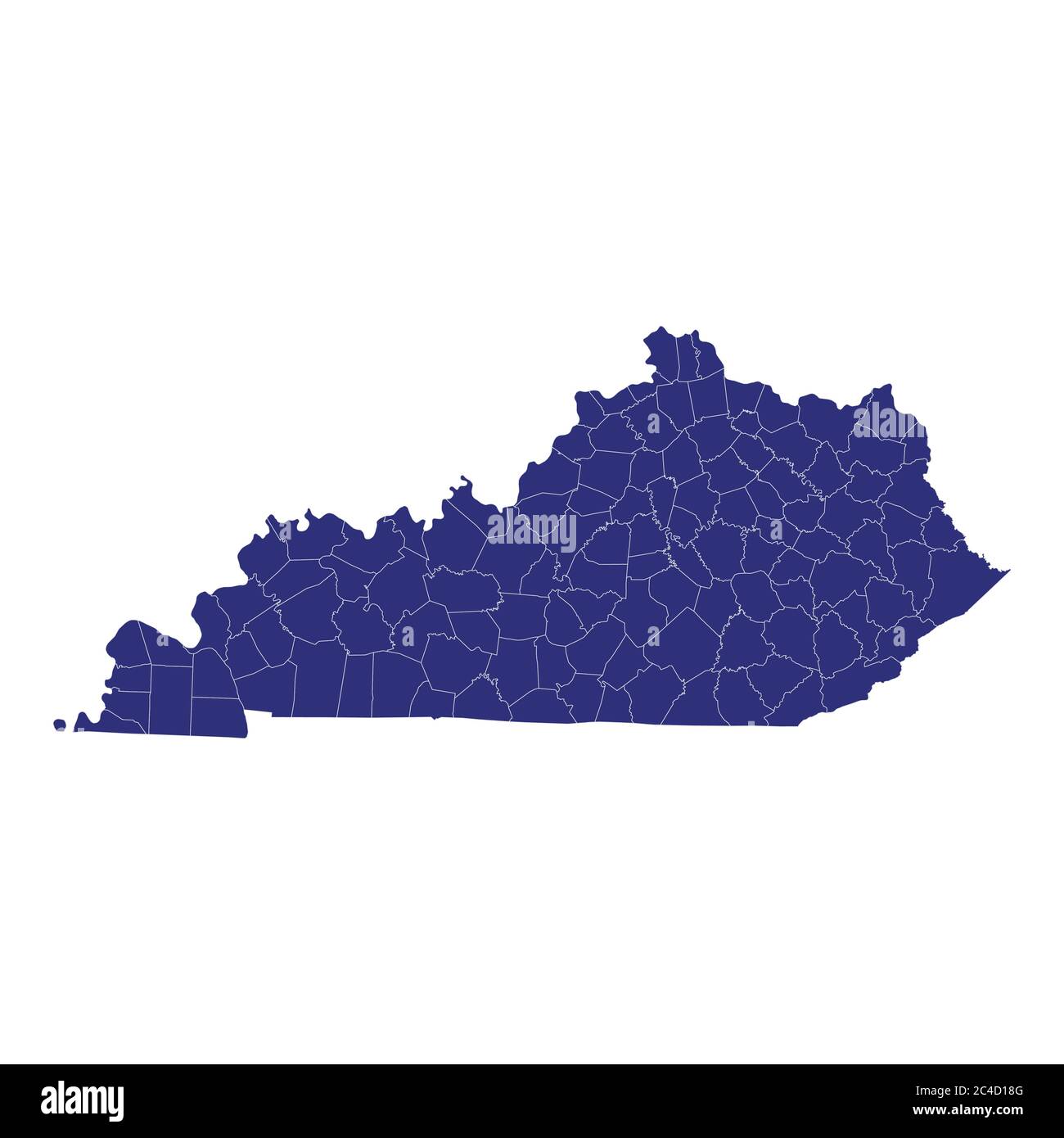 High Quality map of Kentucky is a state of United States of America ...