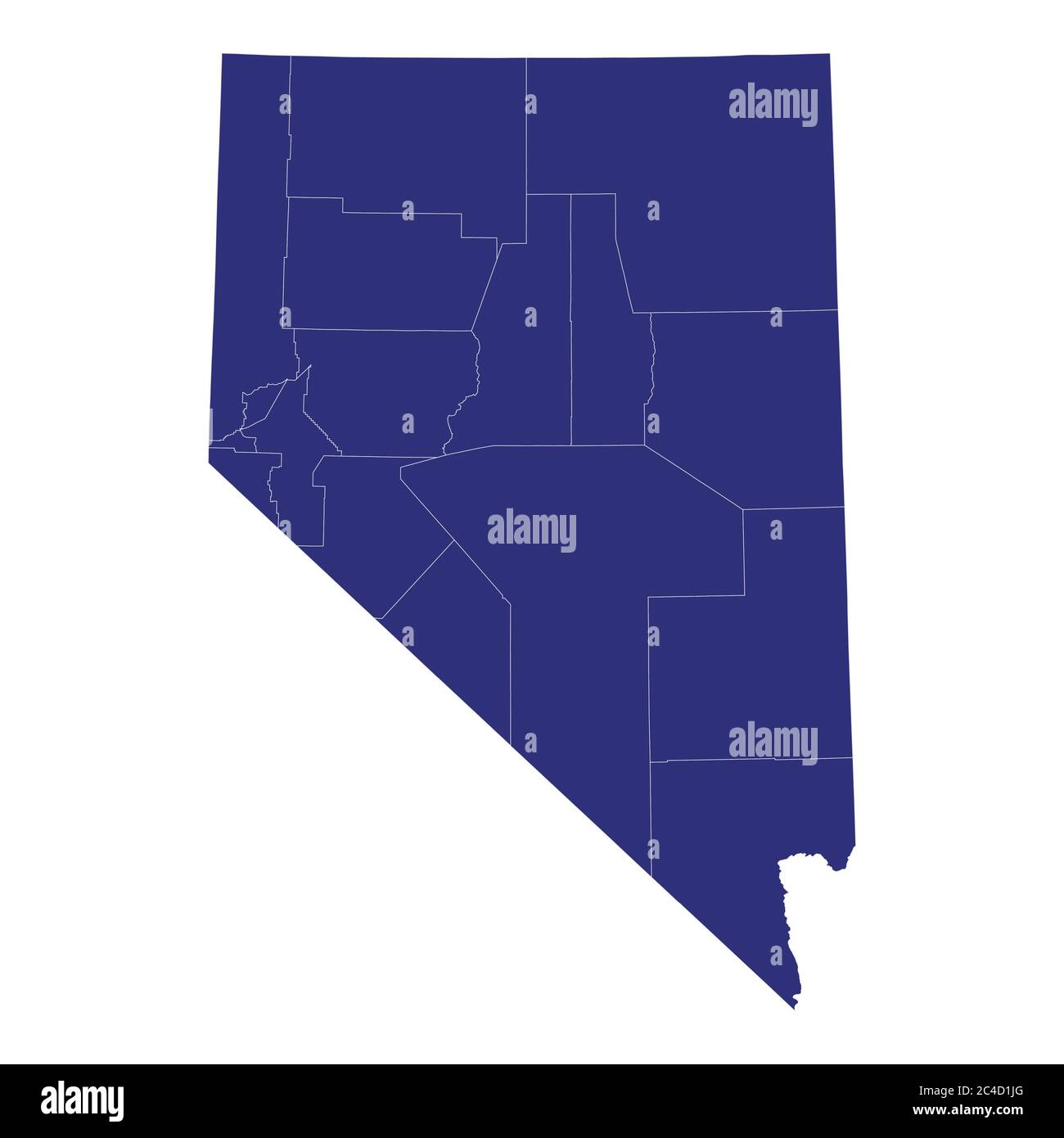 High Quality map of Nevada is a state of United States of America with ...