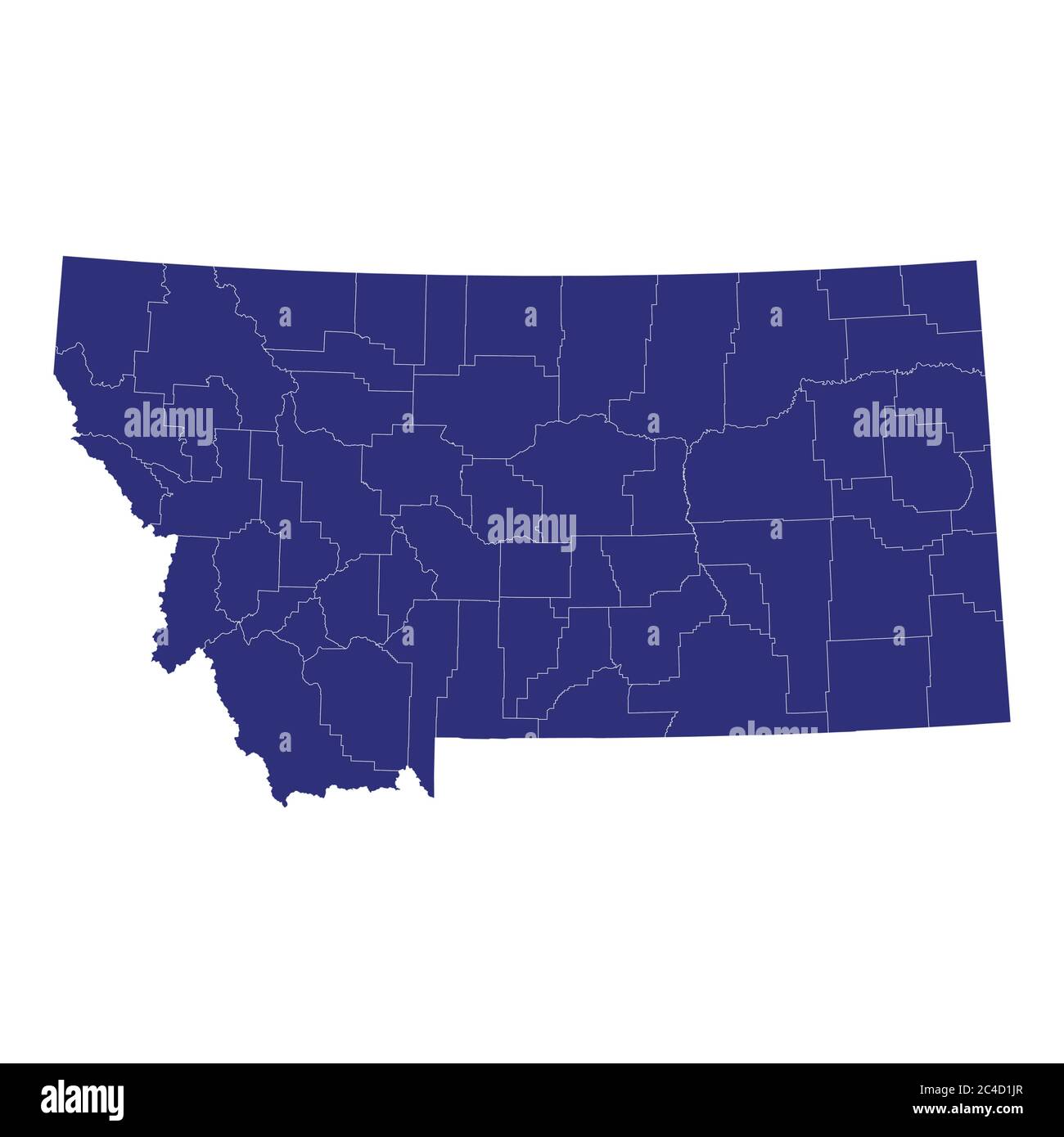 High Quality map of Montana is a state of United States of America with ...