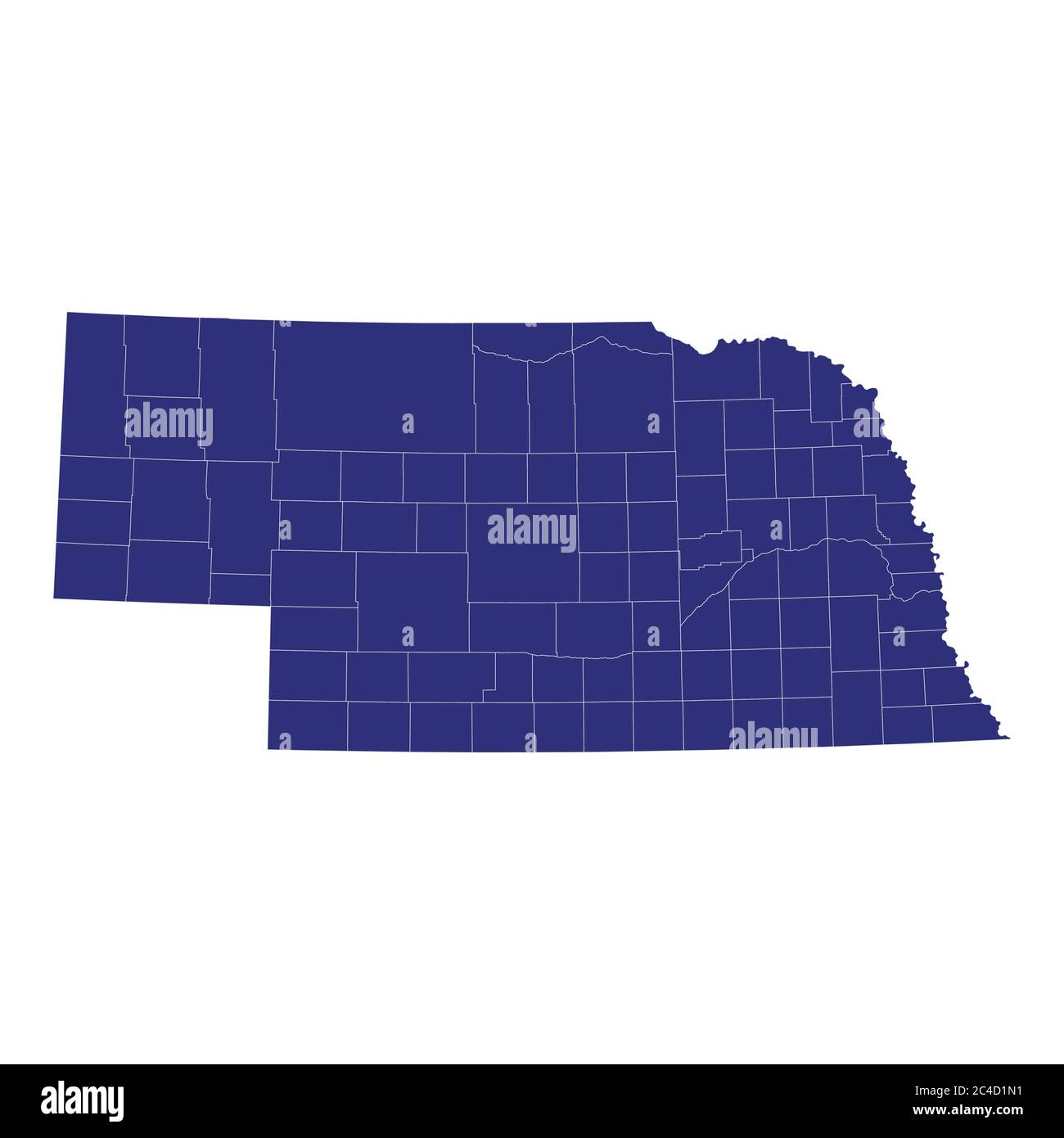 High Quality map of Nebraska is a state of United States of America ...