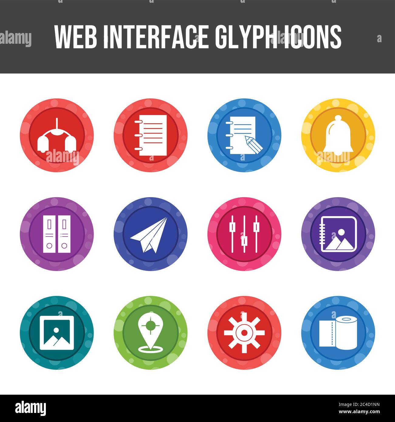 Beautiful Web Interface vector icon set Stock Vector Image & Art - Alamy
