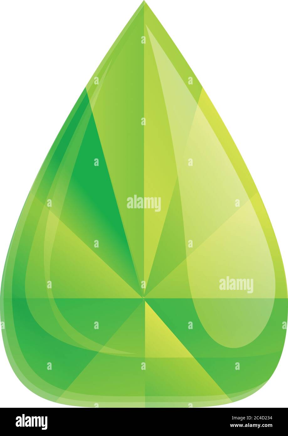 Luxury green gemstone icon. Cartoon of luxury green gemstone vector ...