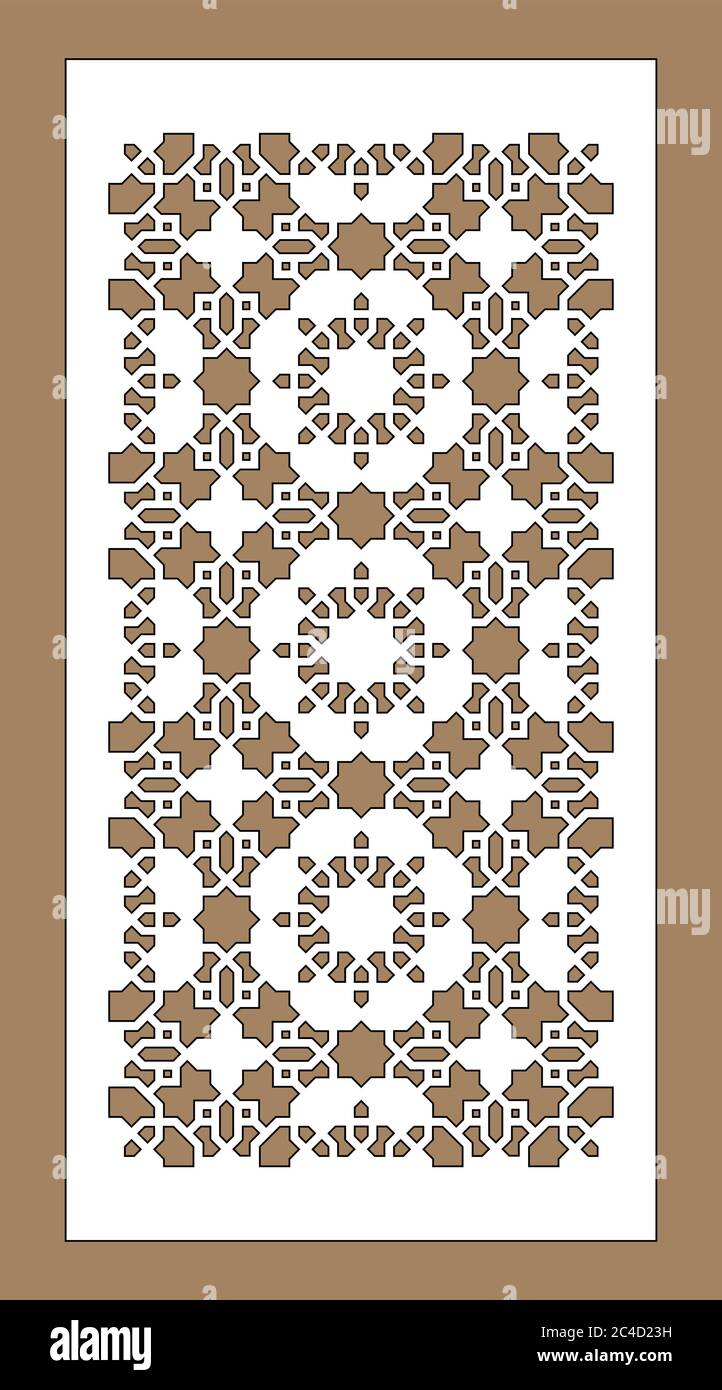 Arabic Cnc Vector Panel Laser Cutting Template For Interior Partition In Arabic Style Cnc