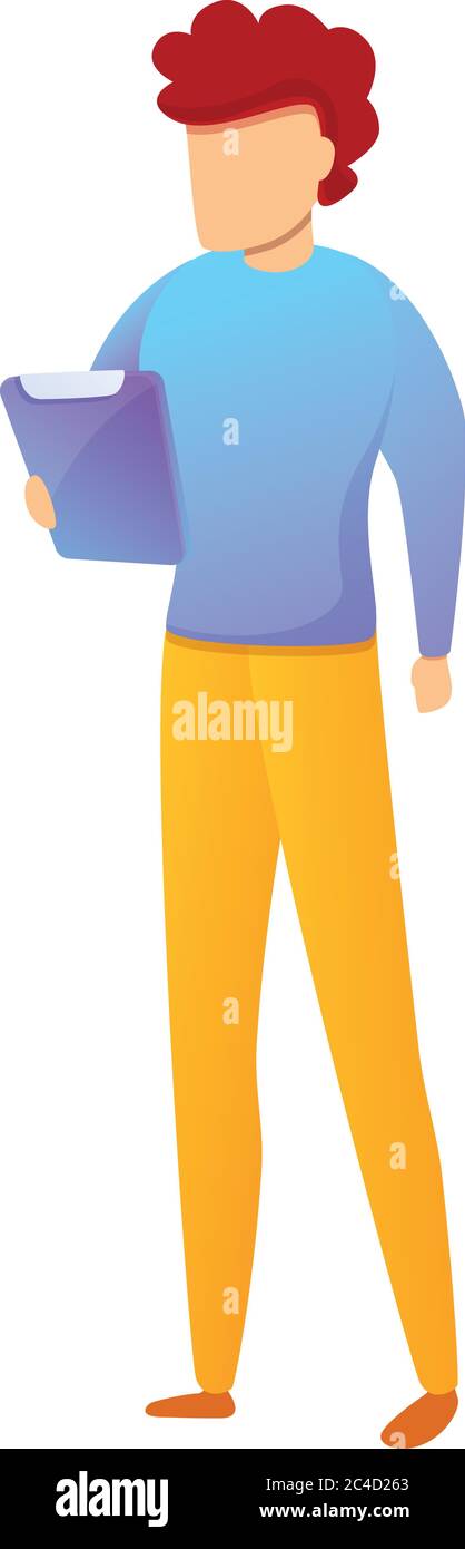 Purchasing manager clipboard icon. Cartoon of purchasing manager ...