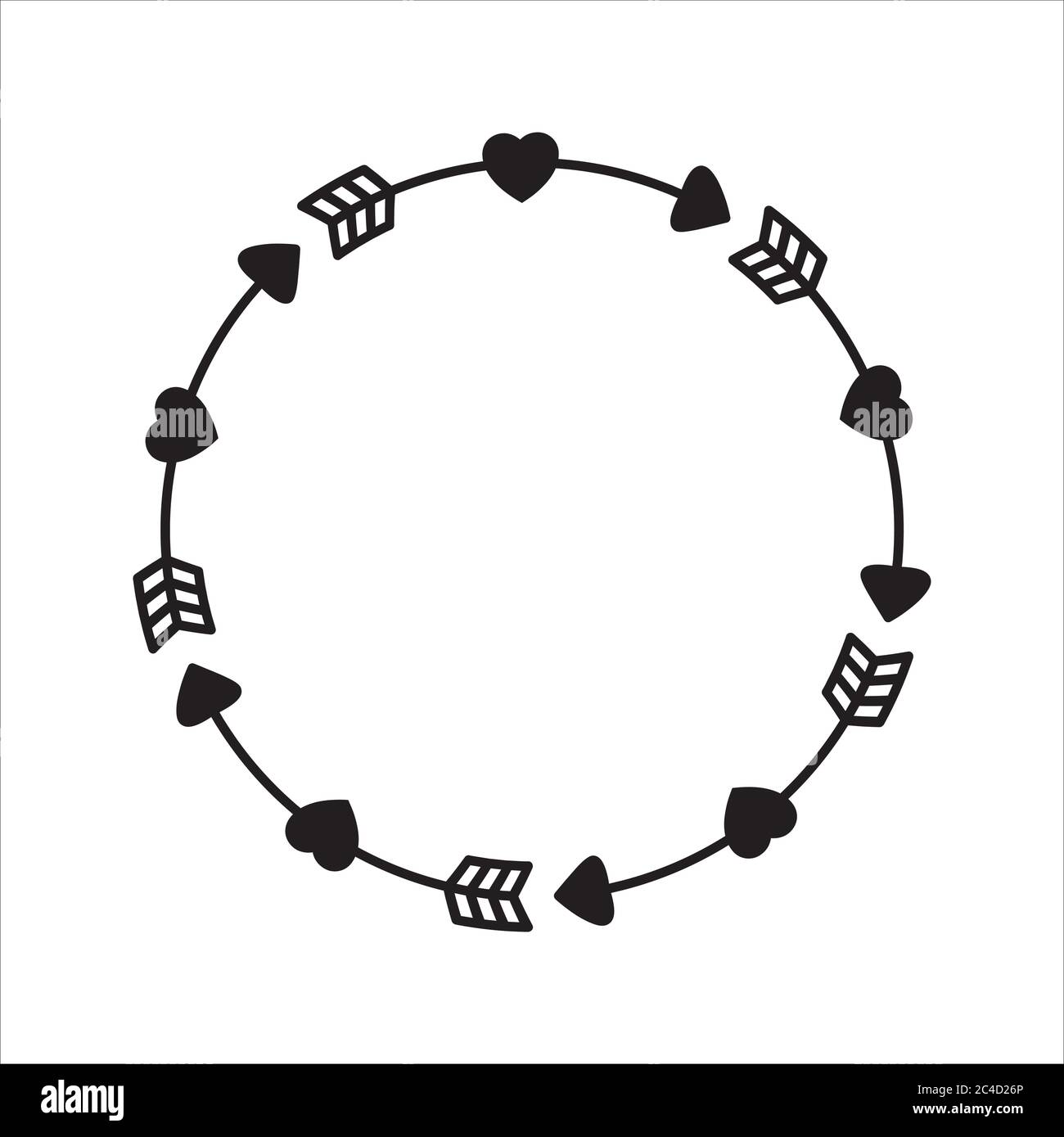 Circle Arrow, Arrow monogram frame vector illustration Stock Vector ...