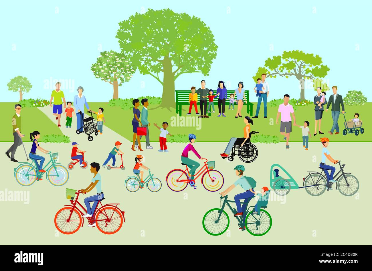 Family fun time in Stock Vector Images - Alamy