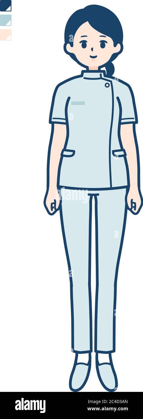 Nurse uniform full length Stock Vector Images - Alamy