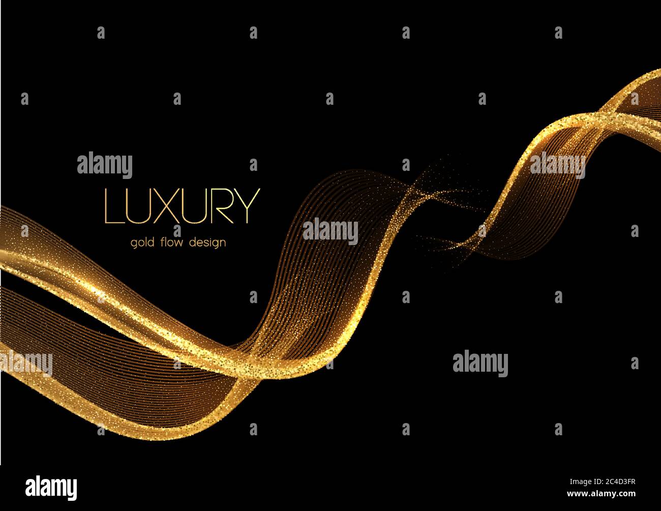 Abstract shiny color gold wave design element Stock Vector Image & Art ...