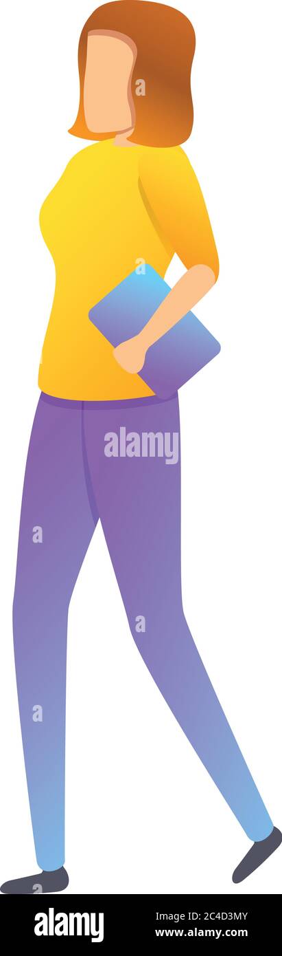 Woman purchasing manager icon. Cartoon of woman purchasing manager ...