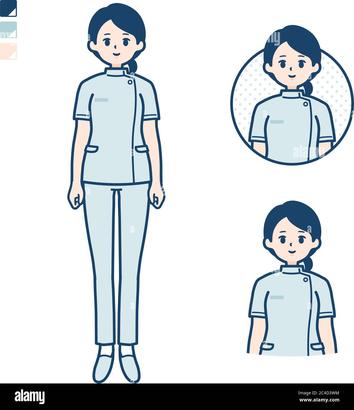 A young nurse woman with Smiling images. It's vector art so it's easy ...