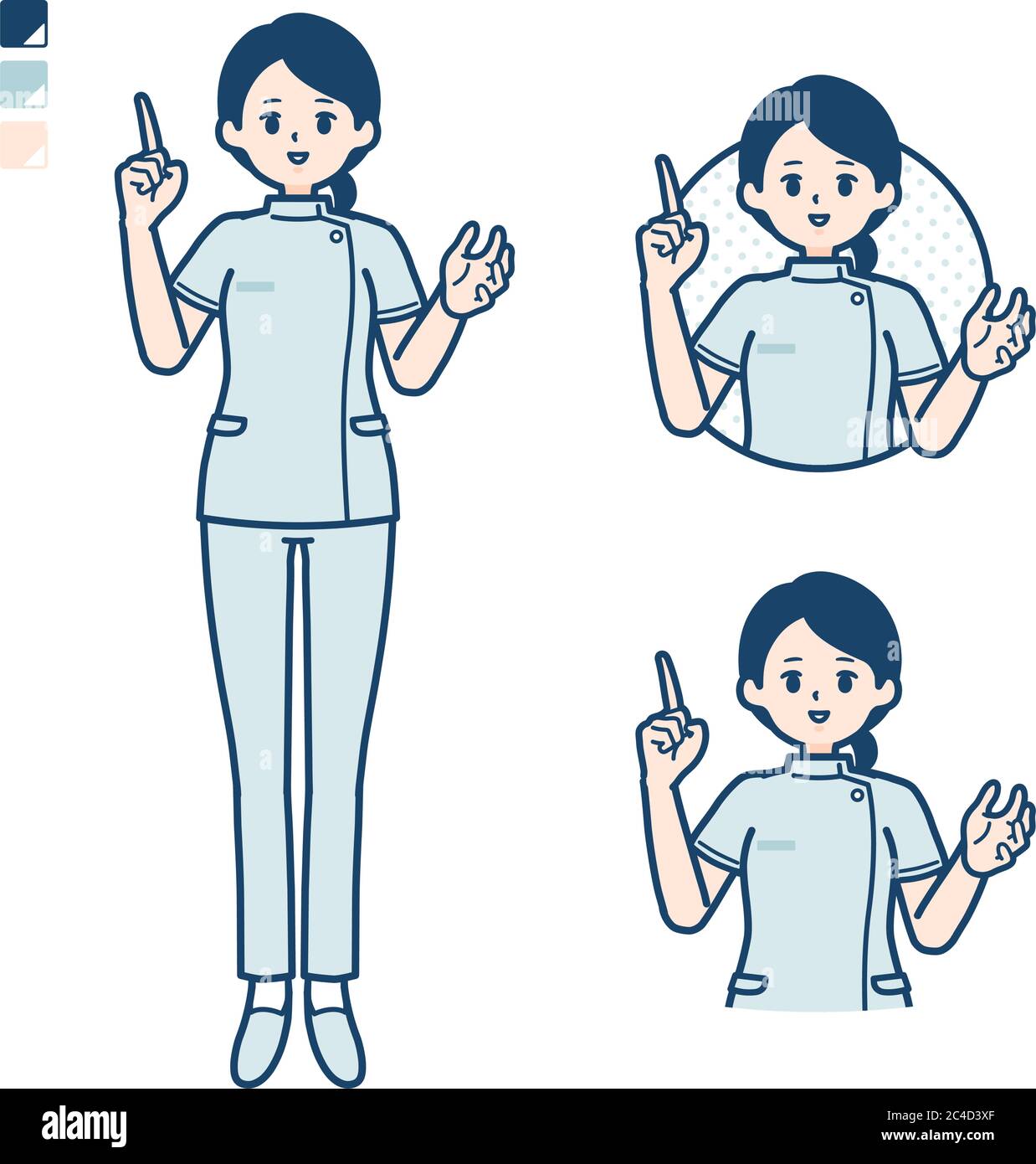 A young nurse woman with speaking image. It's vector art so it's easy ...