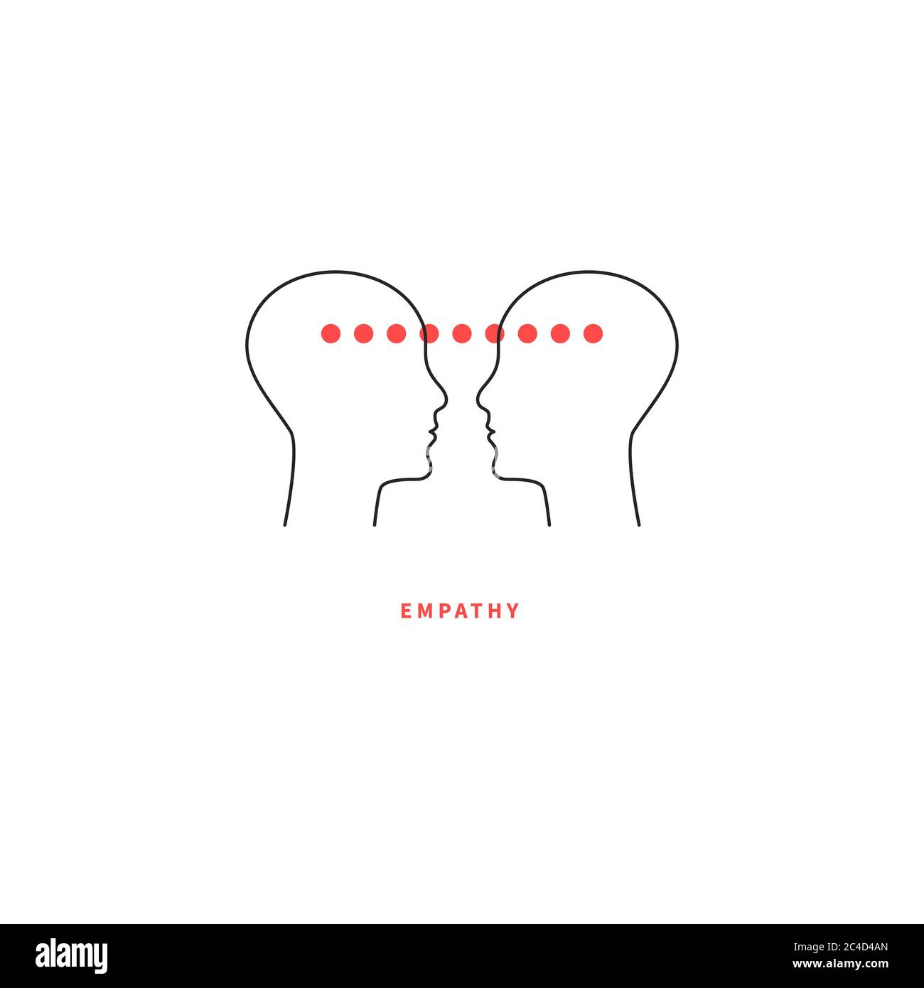 Icon empathy. Logo psychologist, psychotherapist, psychotherapy. Two ...