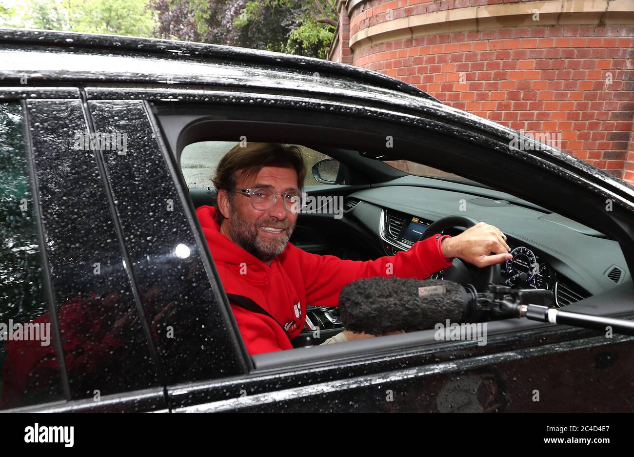 Liverpool manager Jurgen Klopp arrives at his home in Formby, Liverpool ...