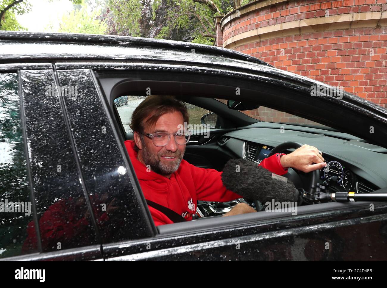 Liverpool manager Jurgen Klopp arrives at his home in Formby, Liverpool ...