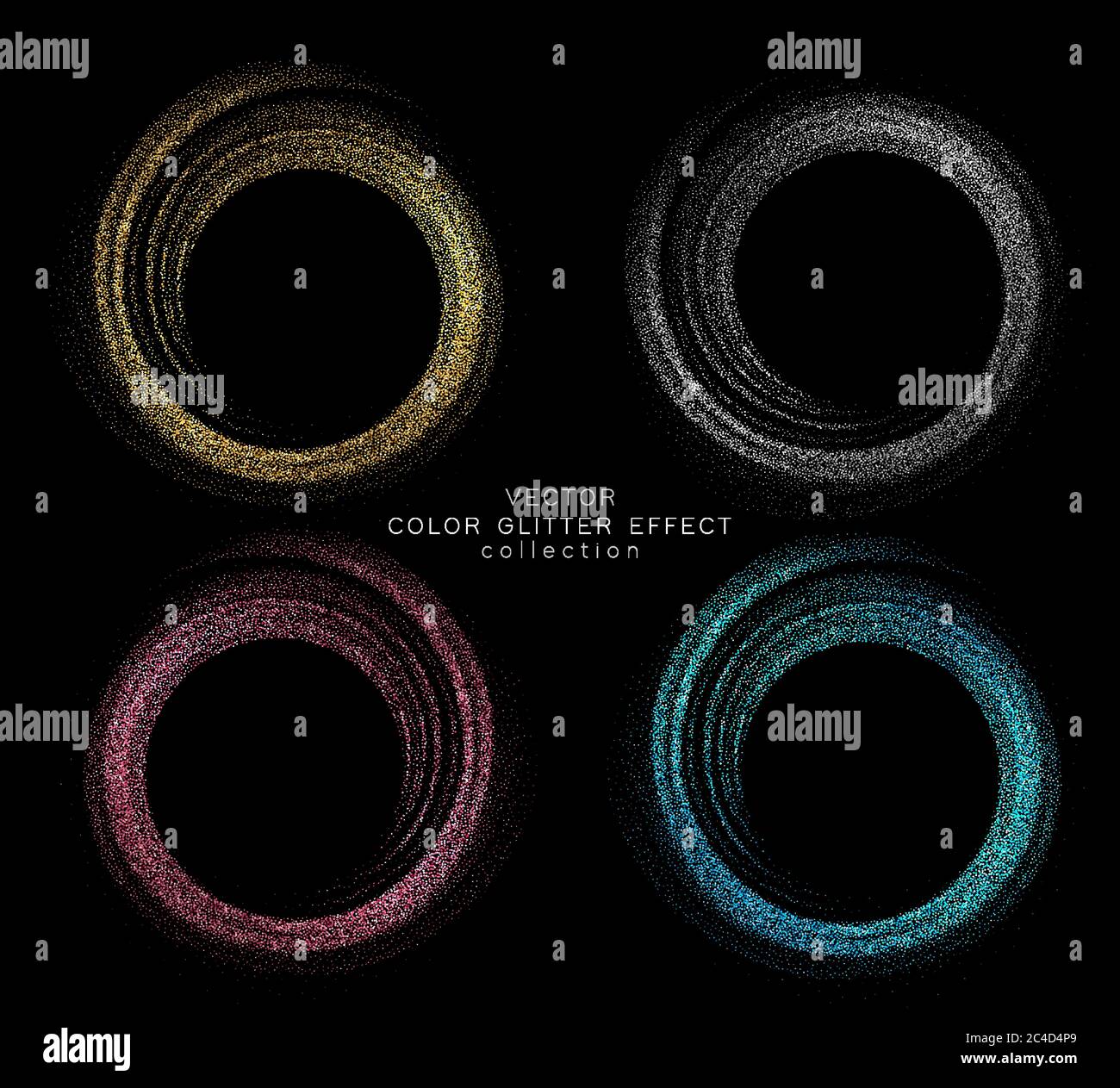 Abstract shiny color gold sequins swirl design element Stock Vector ...