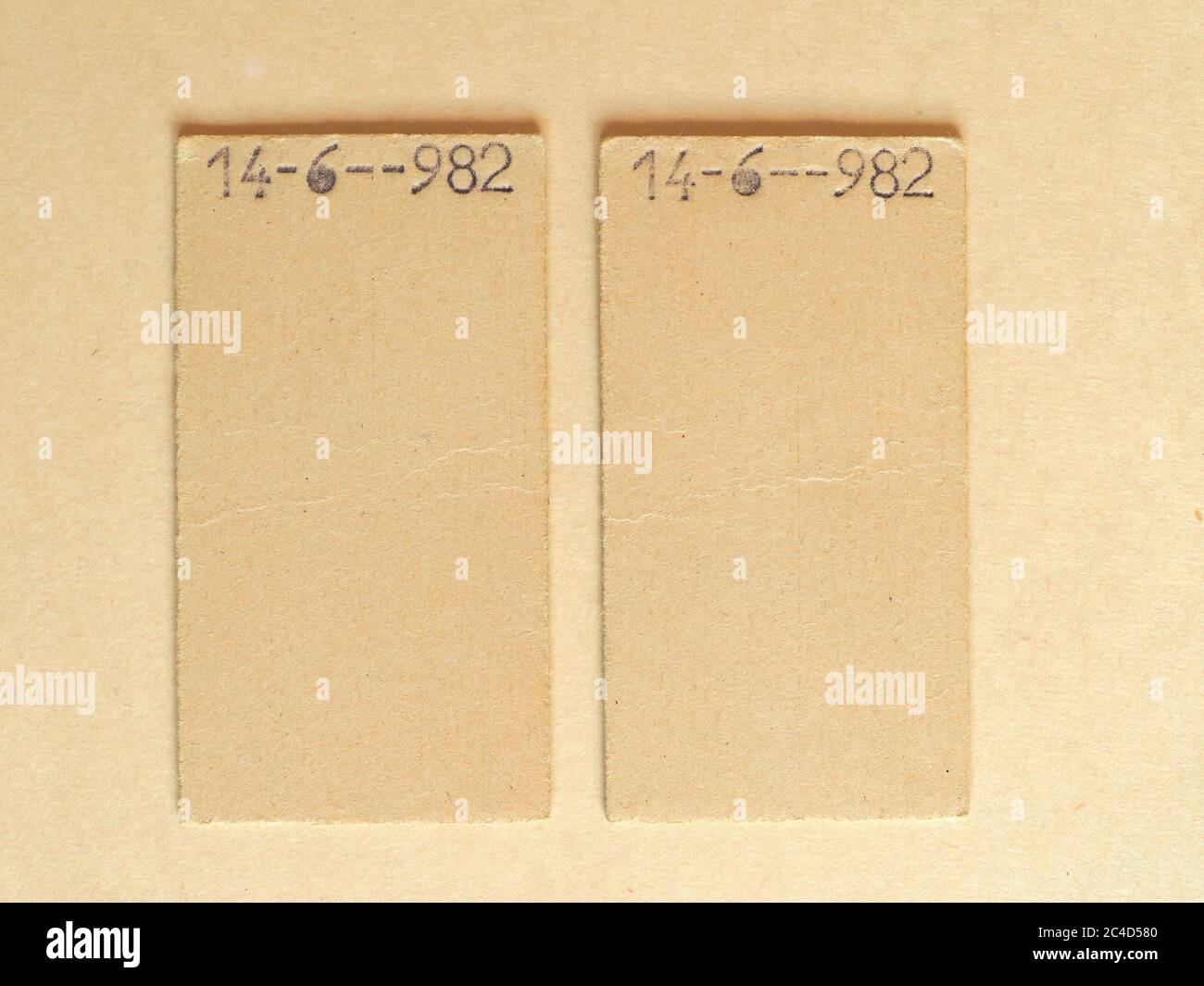 vintage paper train ticket from the eighties Stock Photo - Alamy